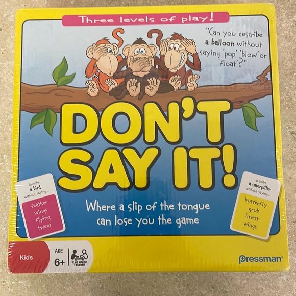 Pressman | Toys | New Sealed Dont Say It Game Where A Slip Of The ...